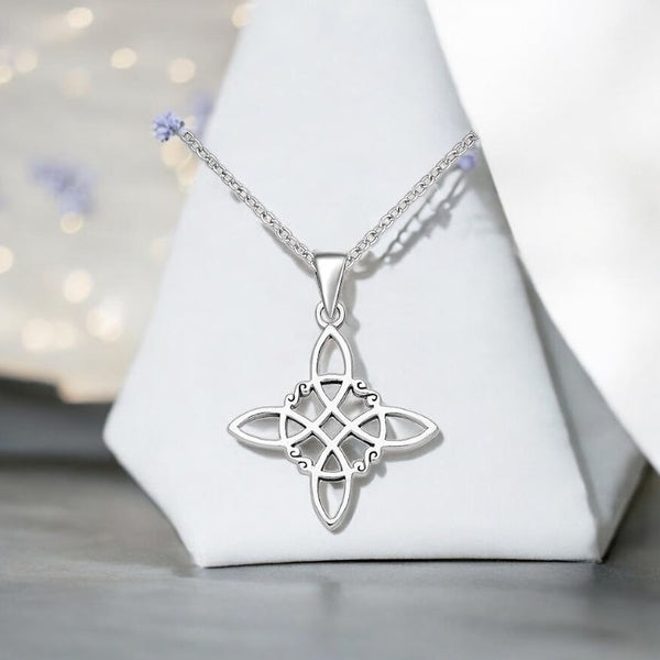 Sterling Silver Witches Knot Pendant Necklace ThePrincessJewelry